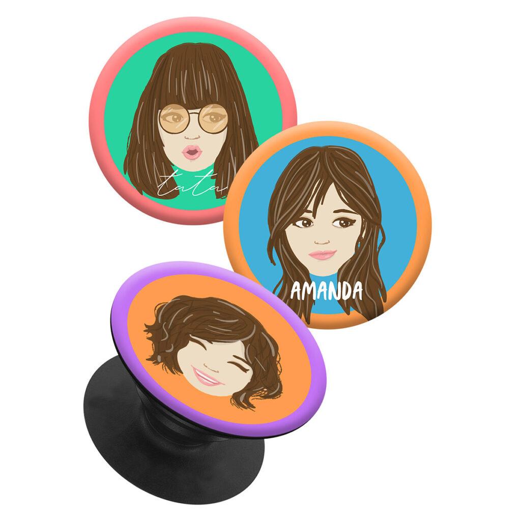 Face Grip (Girl) - Happy Side Up - Phone cases, tote bags, and more