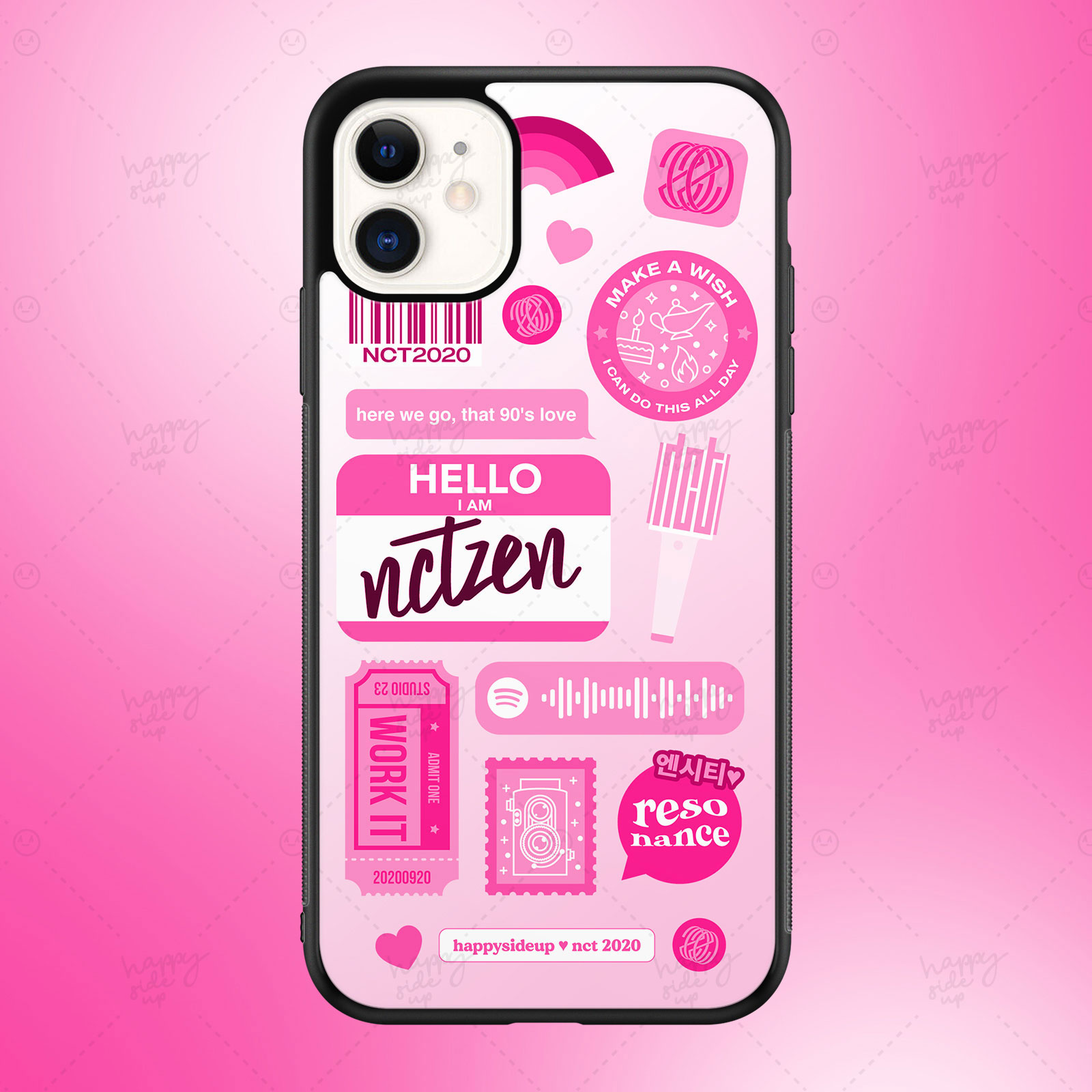 PINK Fandom Case 🎀 - Happy Side Up - Phone cases, tote bags, and more