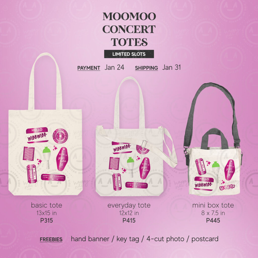 MOOMOO Concert Totes - Happy Side Up - Phone cases, tote bags, and more