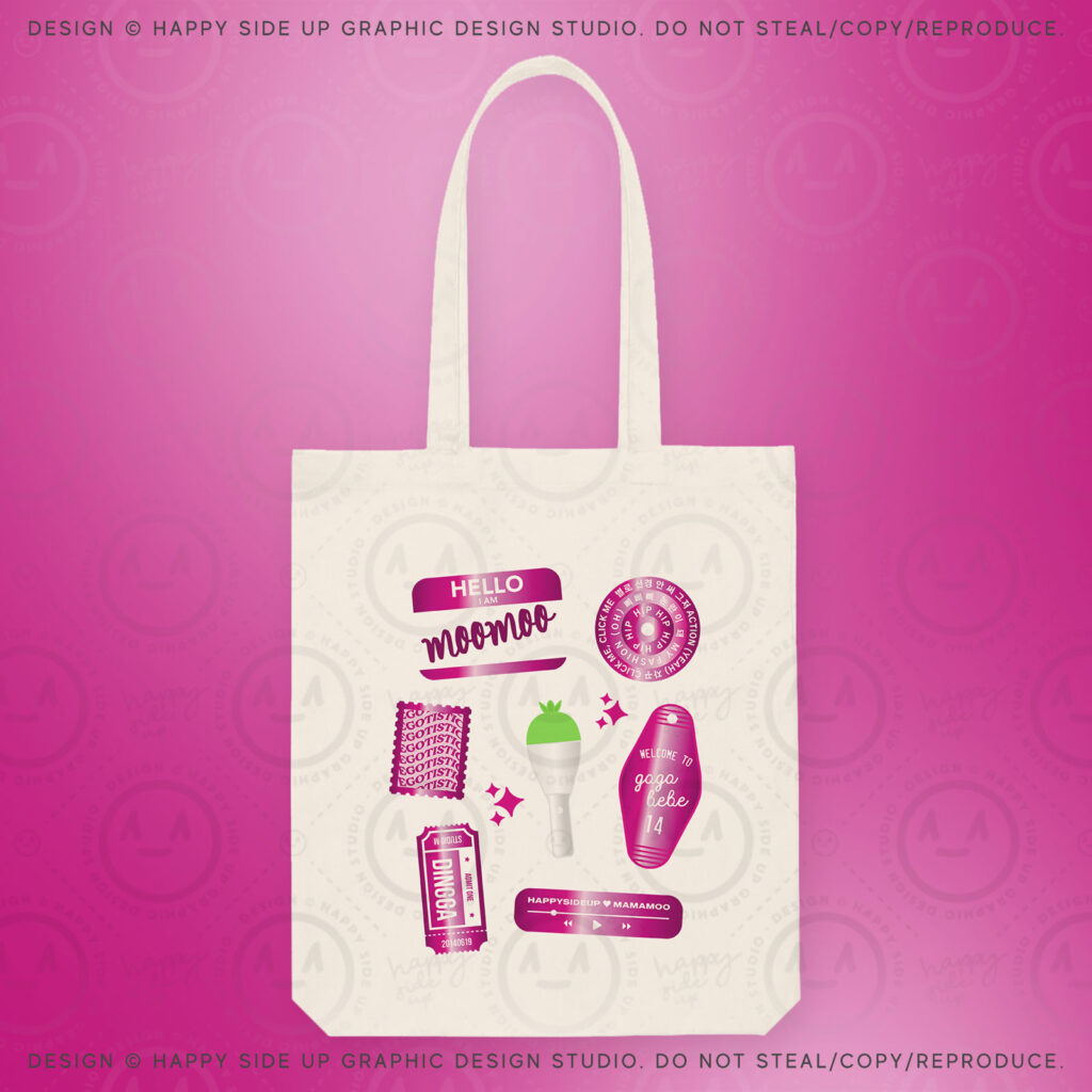 MOOMOO Concert Totes - Happy Side Up - Phone cases, tote bags, and more