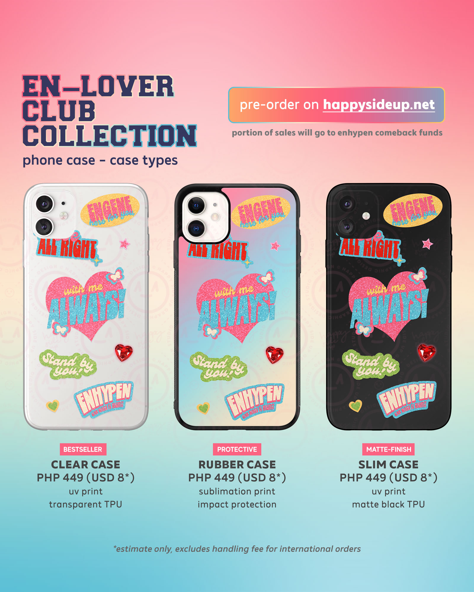 EN-LOVER Club Phone Case - Happy Side Up - Phone cases, tote bags, and more