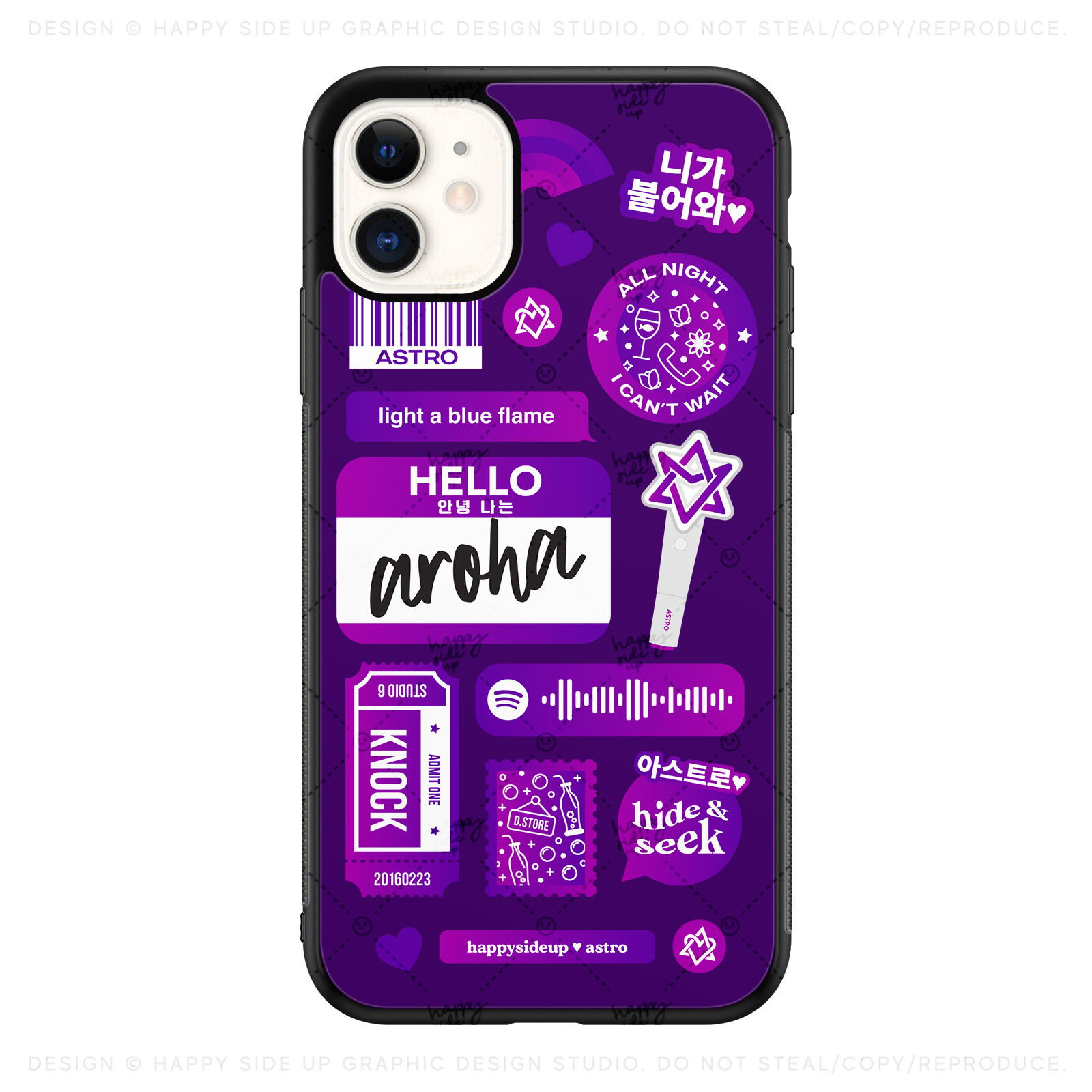 AROHA Fandom Case - Happy Side Up - Phone cases, tote bags, and more