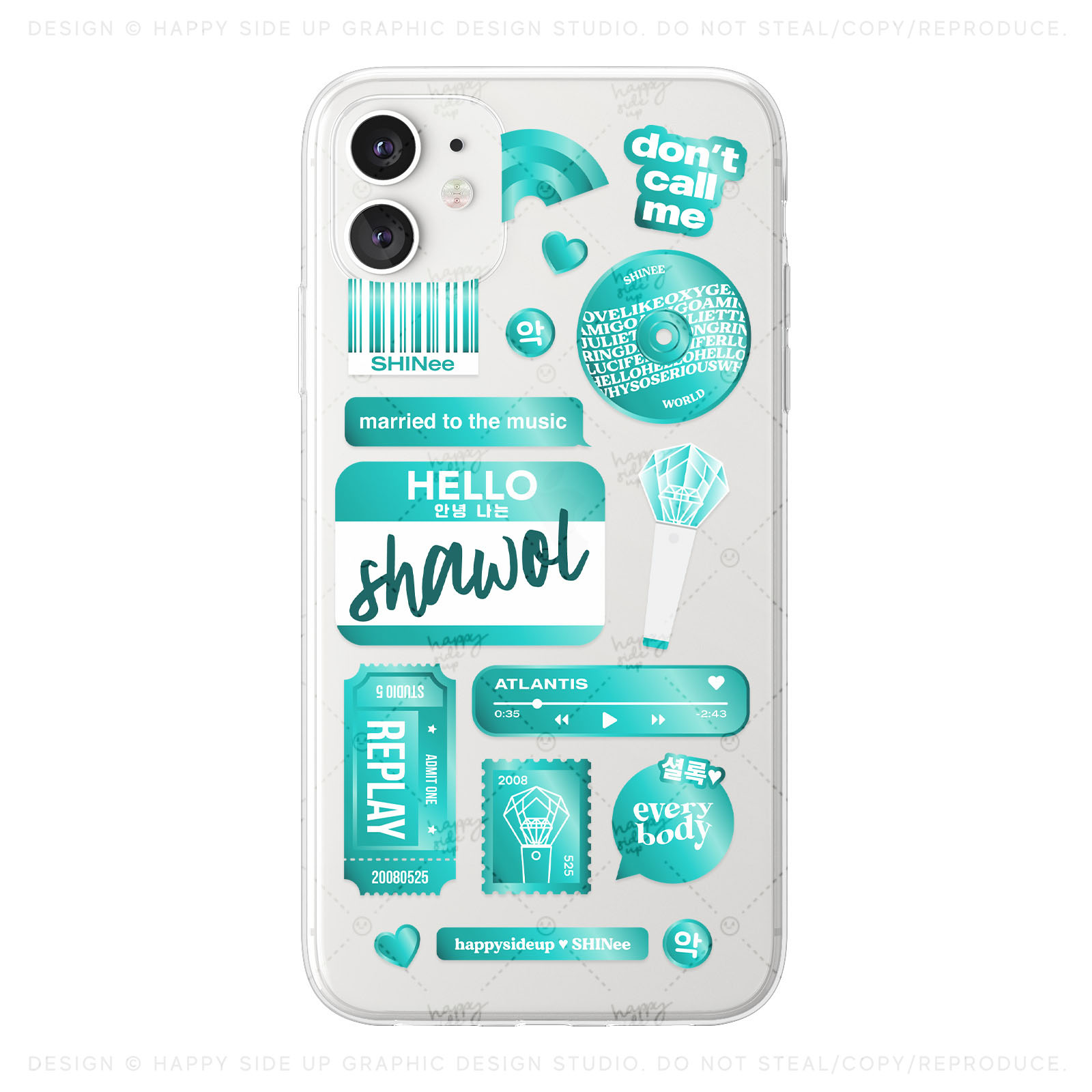 SHAWOL Fandom Case - Happy Side Up - Phone cases, tote bags, and more